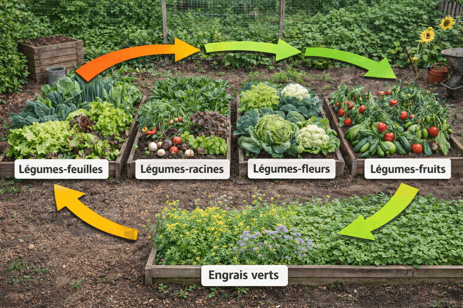 Rotations de cultures au potager bio : méthode et exemples